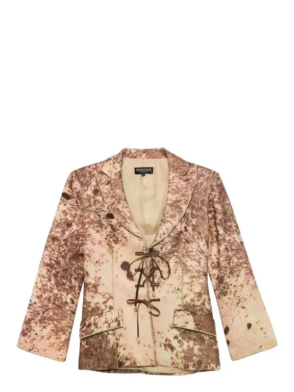 Roberto Cavalli 2000s Animal-print Jacket - Neutrals
