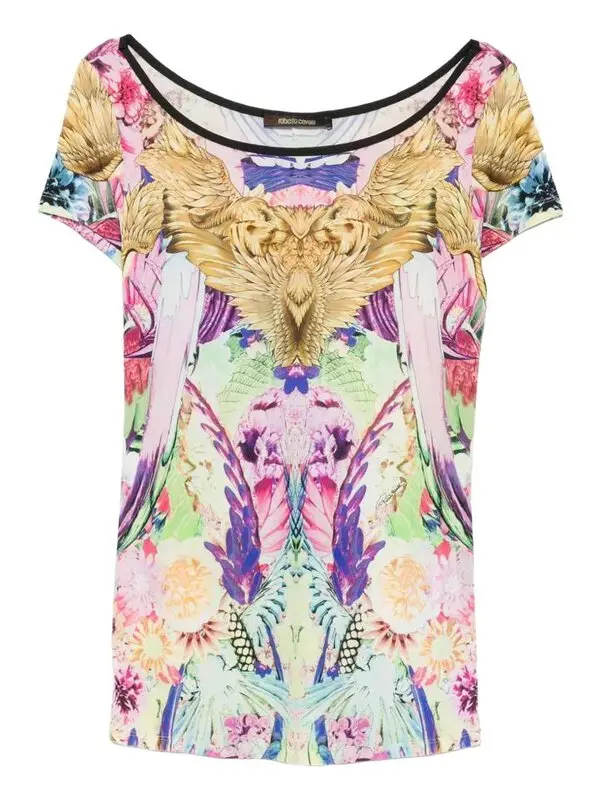 Roberto Cavalli 2000s Graphic-print T-shirt - Pink