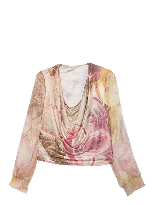 Roberto Cavalli 2000s Paisley-print Top - Neutrals