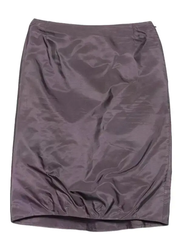 Prada 2000s Ruched-detail Skirt - Purple