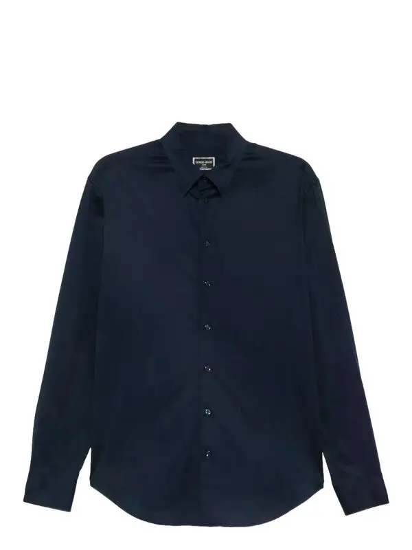 Giorgio Armani Icon Long-sleeve Shirt - Blue
