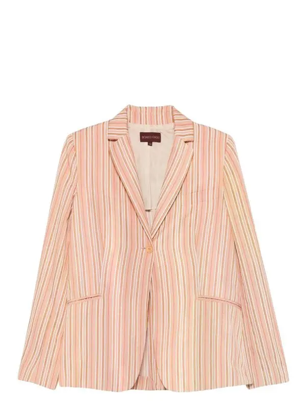 ROMEO GIGLI 1990s Striped Blazer - Pink