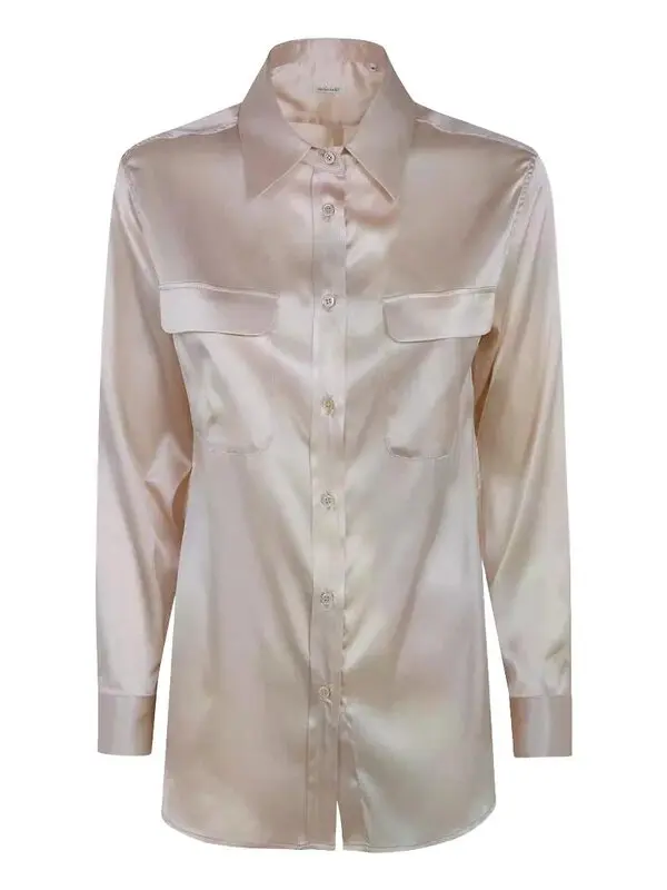 ARCHIVIO '67 Flap-pocket Silk Shirt - Neutrals
