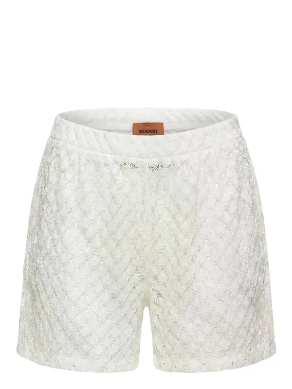 Missoni Knitted Mini Shorts - White