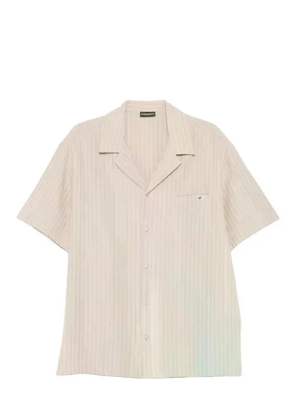 Emporio Armani Seersucker Shirt - Neutrals