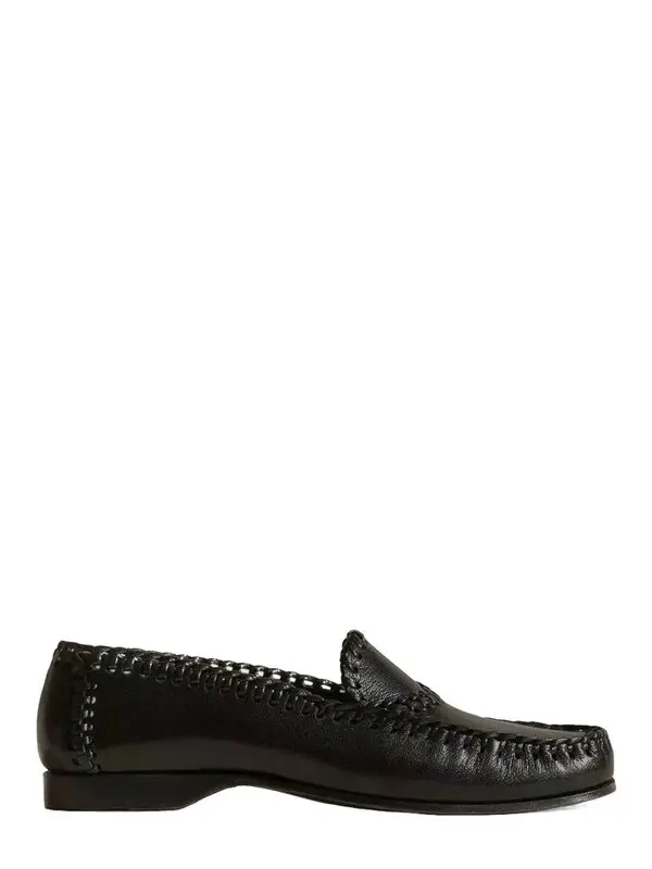 Hereu Sastre Braided-seam Loafers - Black