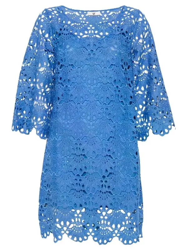 TWINSET Guipure-lace Scalloped Dress - Blue