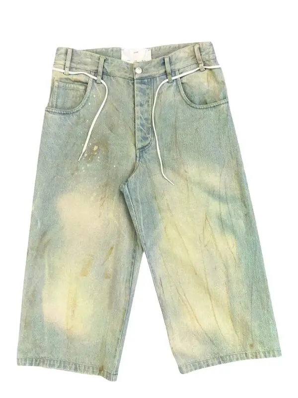 SONG FOR THE MUTE Faded-effect Denim Shorts - Blue