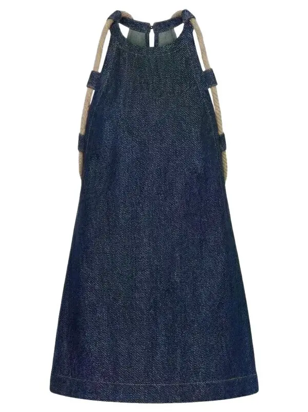 Monse A-line Mini Dress With Rope Detail - Blue