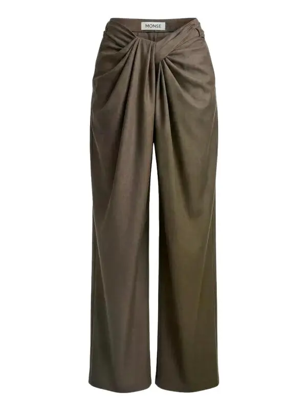 Monse Twist-detail Trousers - Brown