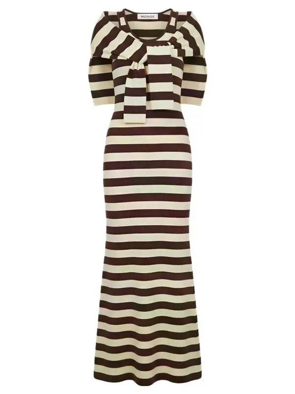 Monse Striped Racerback Dress - Brown