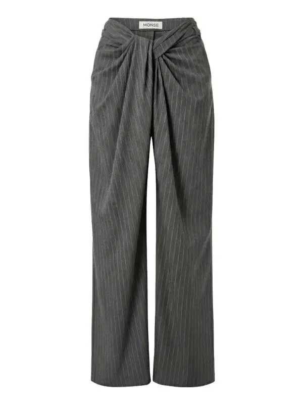 Monse Twist-detail Trousers - Grey