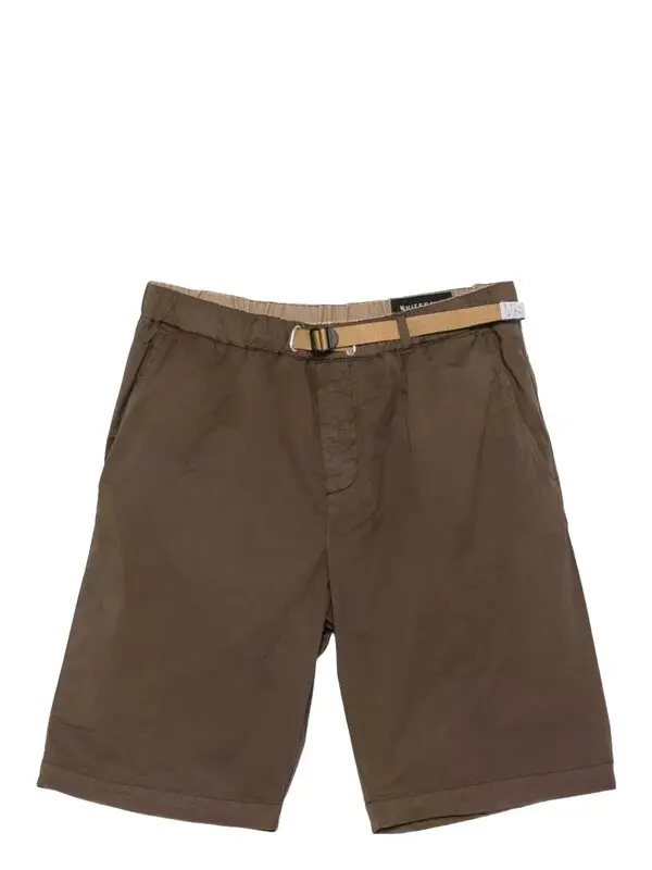 WHITE SAND Belted Pocket Shorts - Brown