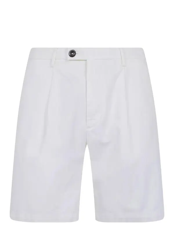 MICHAEL COAL Harry Pleated Shorts - White