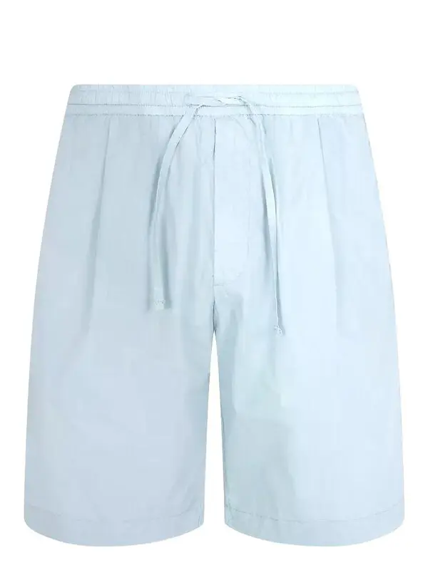 MICHAEL COAL Drawstring Pleated Track Shorts - Blue