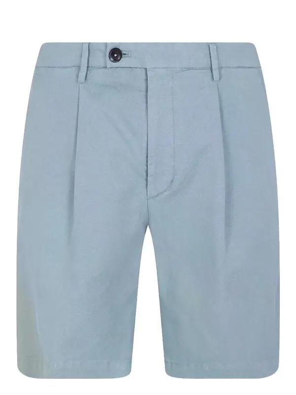 MICHAEL COAL Harry Pleated Shorts - Blue