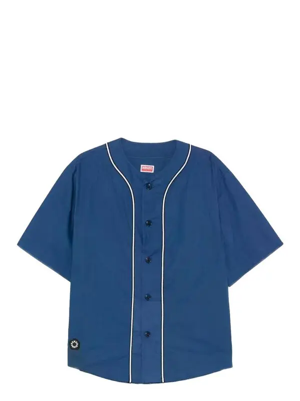 Kenzo Buttoned Short-sleeve Shirt - Blue