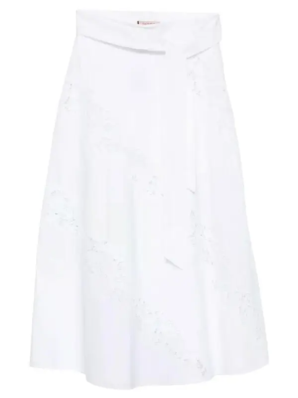 TWINSET Logo-plaque Midi Dress - White
