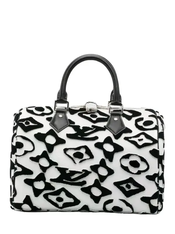 LOUIS VUITTON X Urs Fischer Speedy Bandouliere Tote Bag - White