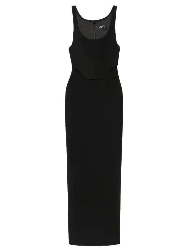 Solace London Noor Corset-style Maxi Dress - Black
