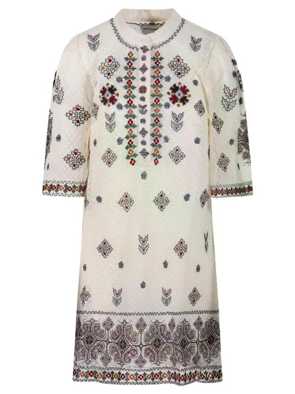 Antik Batik Danae Mini Dress - Neutrals