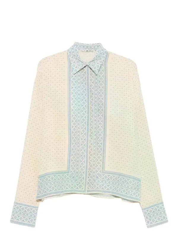 Ermanno Scervino Geometric-print Buttoned Shirt - Neutrals