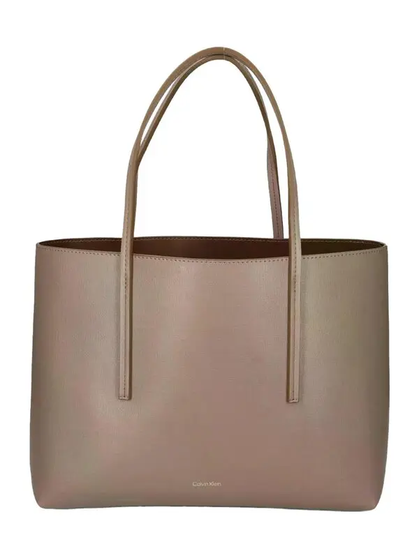 Calvin Klein Logo Detail Tote Bag - Neutrals