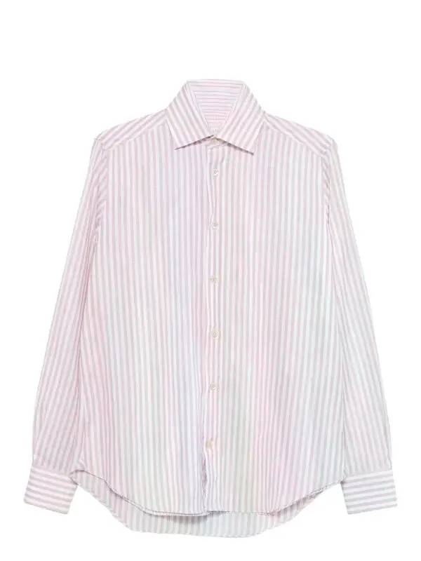 Eleventy Striped Layered Shirt - Pink