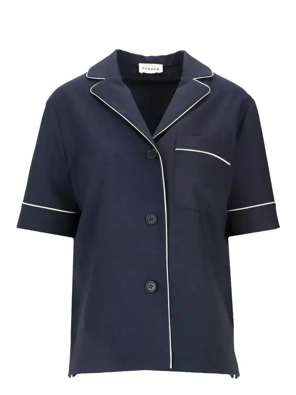 P.a.r.o.s.h Button-down Short-sleeve Shirt - Blue