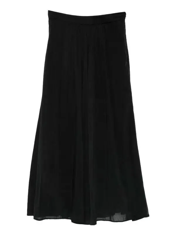 FORTE_FORTE Zip-fastening Midi Skirt - Black