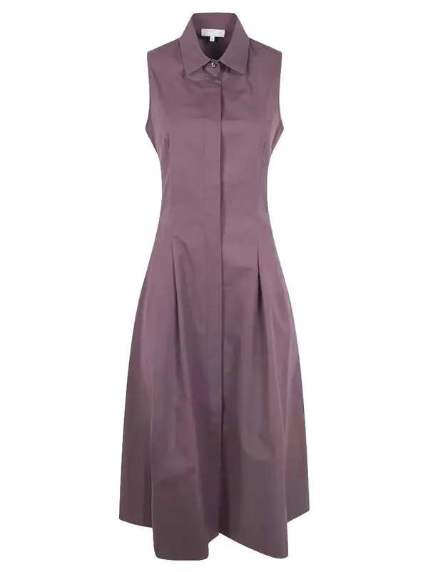 Antonelli Firenze Belted Sleeveless Midi Dress - Brown