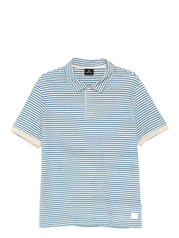 Paul Smith Striped Polo Shirt - Blue