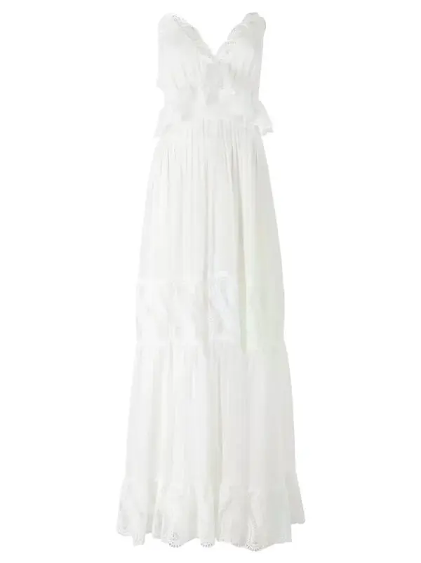 Raquel Diniz Lory Lace-trimmed Dress - White