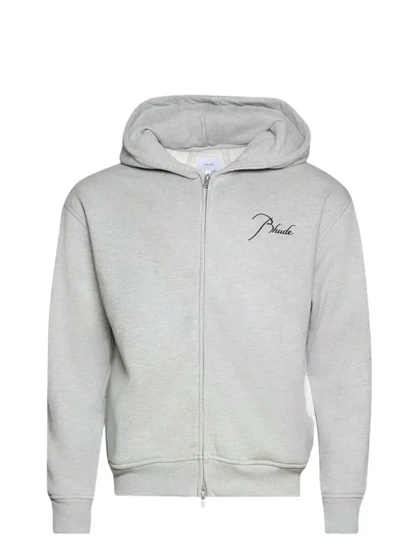 Rhude Classique Zip-up Hoodie - Grey