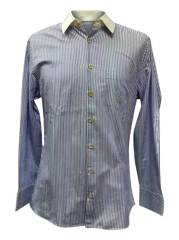 Gucci Striped Button-front Shirt - Blue