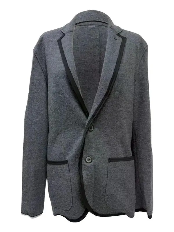 LANVIN Single-breasted Notch Lapel Blazer - Grey