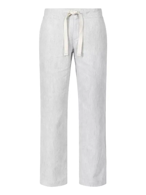 Marané Ignacio Drawstring Linen Trousers - Grey