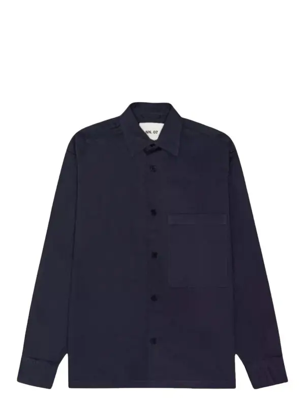 Nn07 Freddy Chest-pocket Shirt - Blue