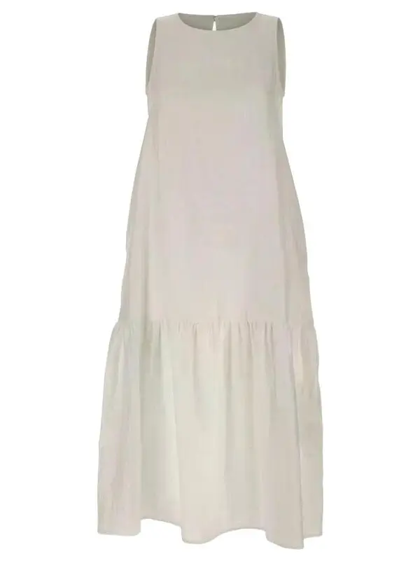 KAOS Sleeveless Midi Dress - White
