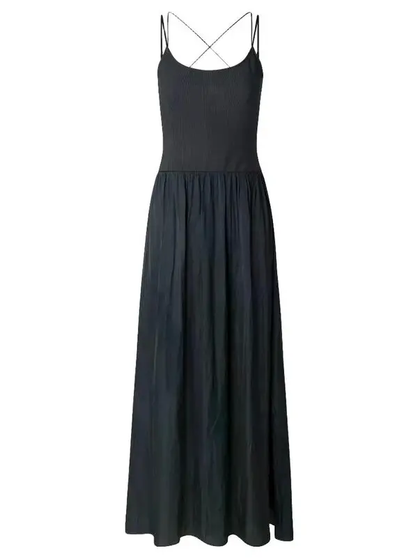 SESSUN Pleated Maxi Dress - Black