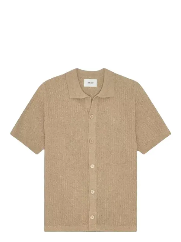 Nn07 Ares Knitted Shirt - Neutrals