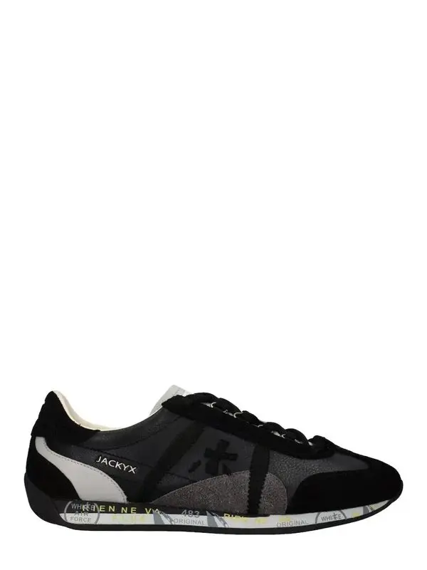 Premiata Jackyx Panelled Leather Sneakers - Black