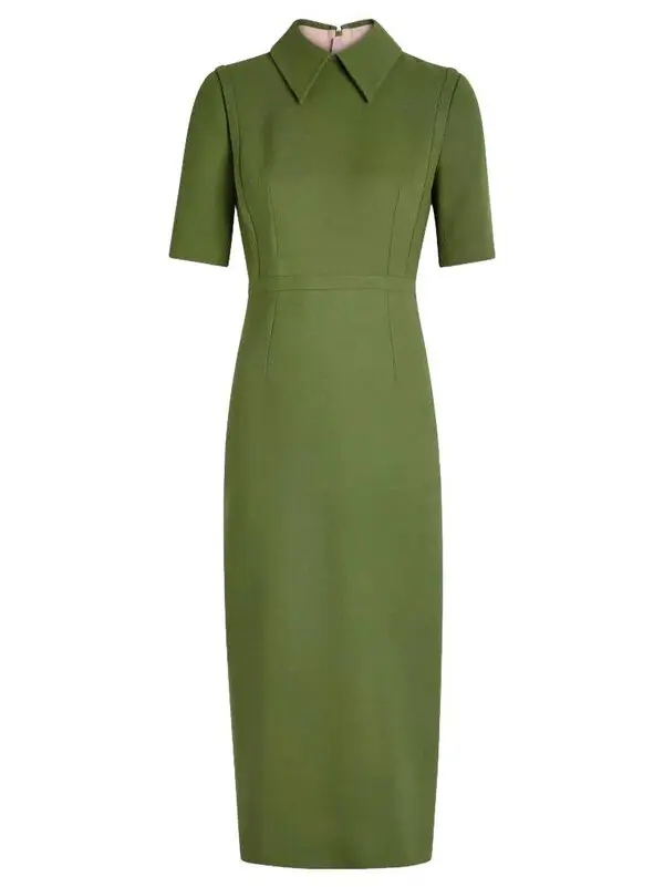 EMILIA WICKSTEAD Valletta Short-sleeve Midi Dress - Green