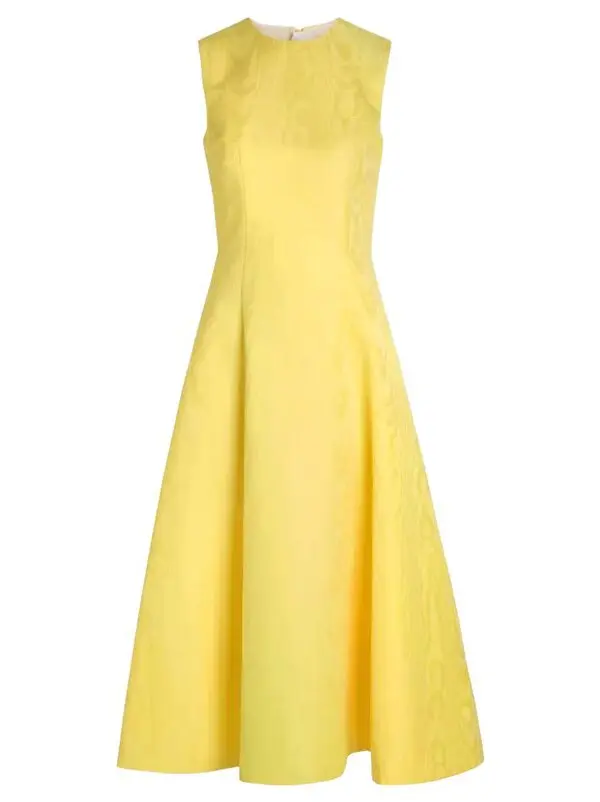 EMILIA WICKSTEAD Mara Moiré-effect Midi Dress - Yellow
