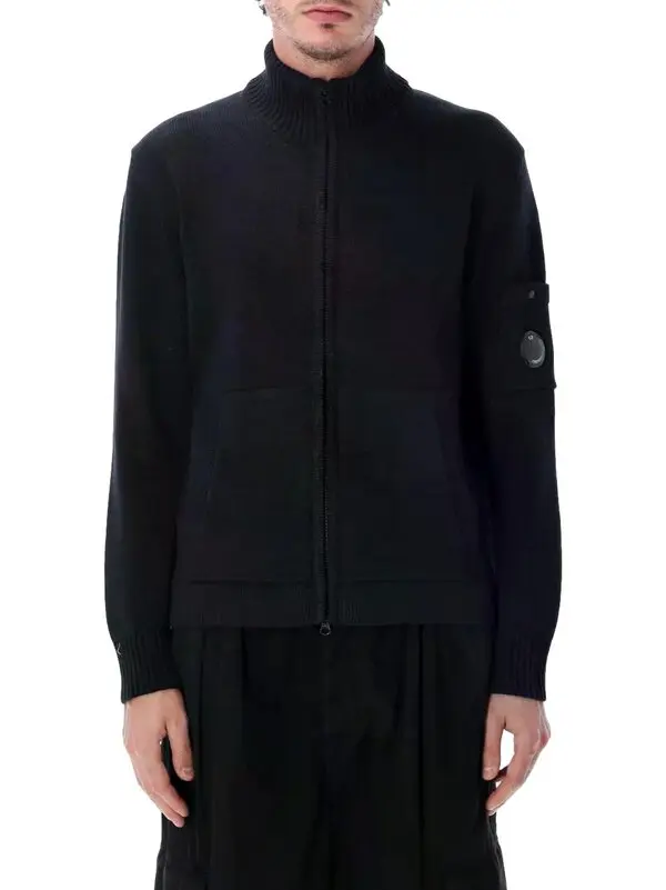 C.P. COMPANY Zip-up Cotton Cardigan - Blue