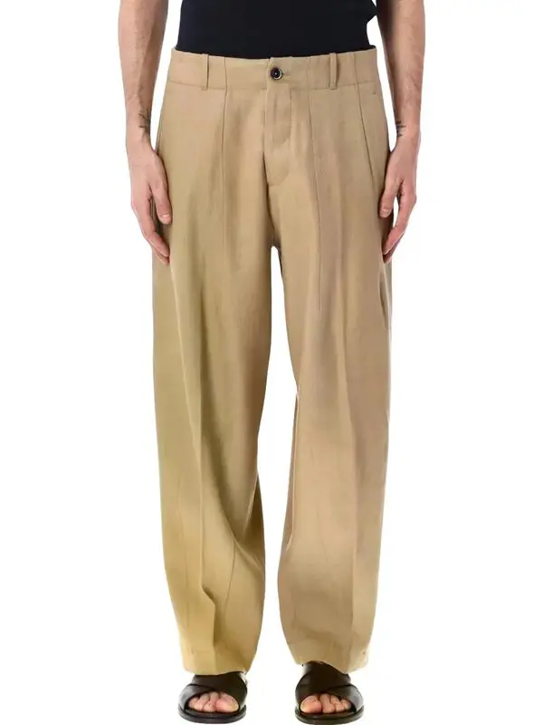 NINE:INTHE:MORNING Damiano Pleated Trousers - Neutrals