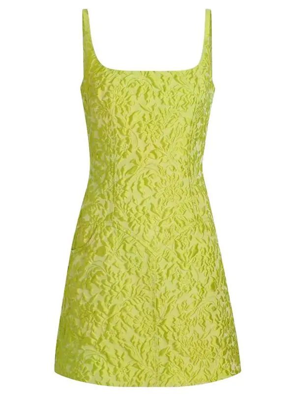 EMILIA WICKSTEAD Eliezer Floral-jacquard Mini Dress - Green
