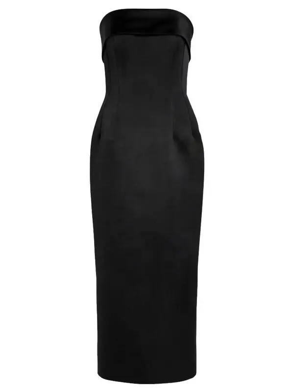 EMILIA WICKSTEAD Keeley Strapless Midi Dress - Black