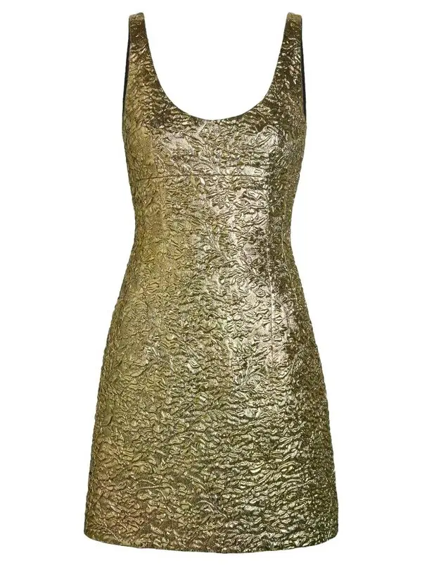 EMILIA WICKSTEAD Einna Cloqué-effect Mini Dress - Gold