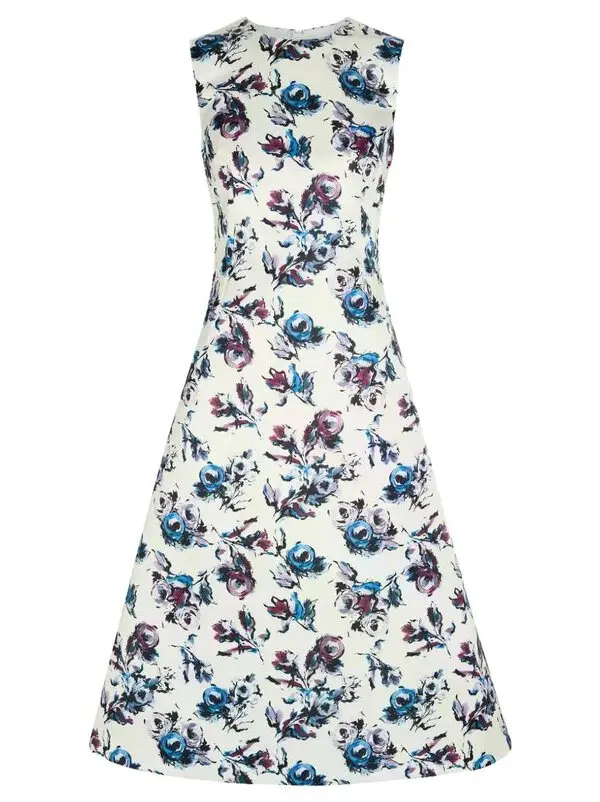 EMILIA WICKSTEAD Rumi Floral-print Midi Dress - White